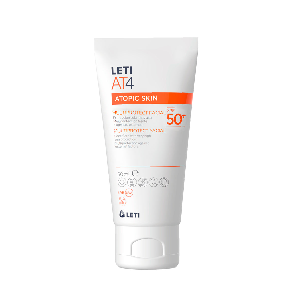 LETI AT4 Multiprotect crema facial FPS50+ 50ml – supiel.com.mx